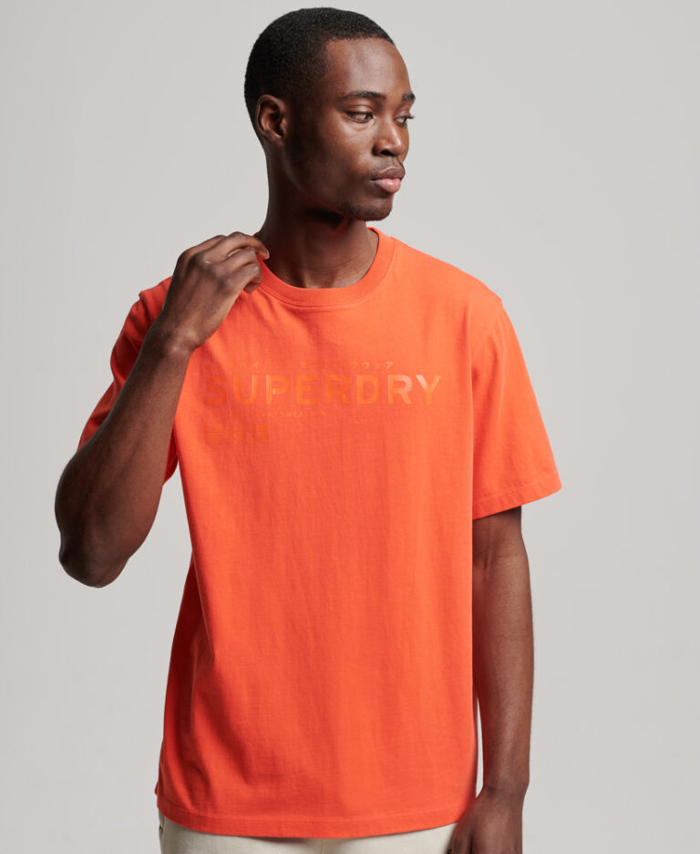 Organic Cotton Code Stacked Logo T-Shirt - Superdry