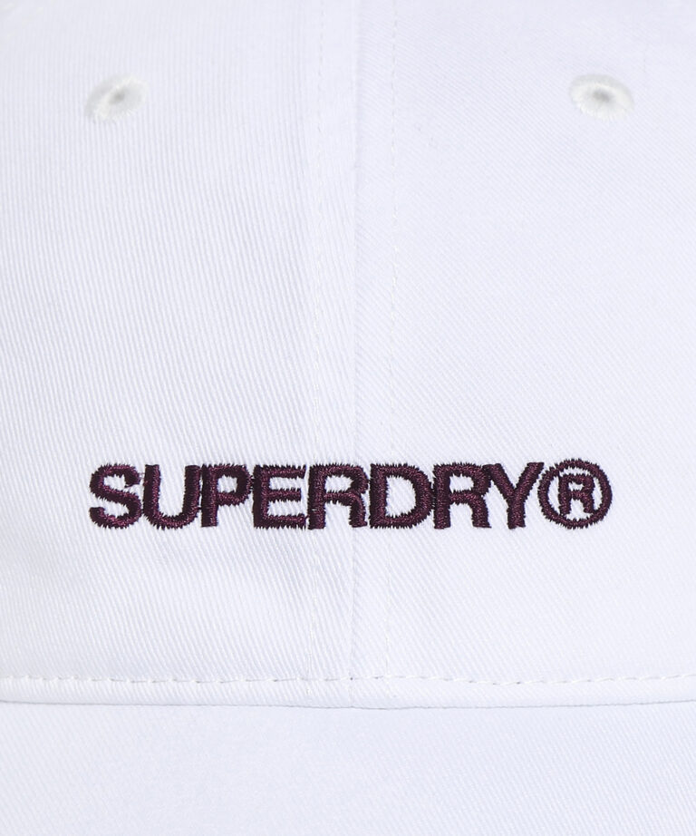 BASIC LOGO BALL CAP - WHITE - Superdry