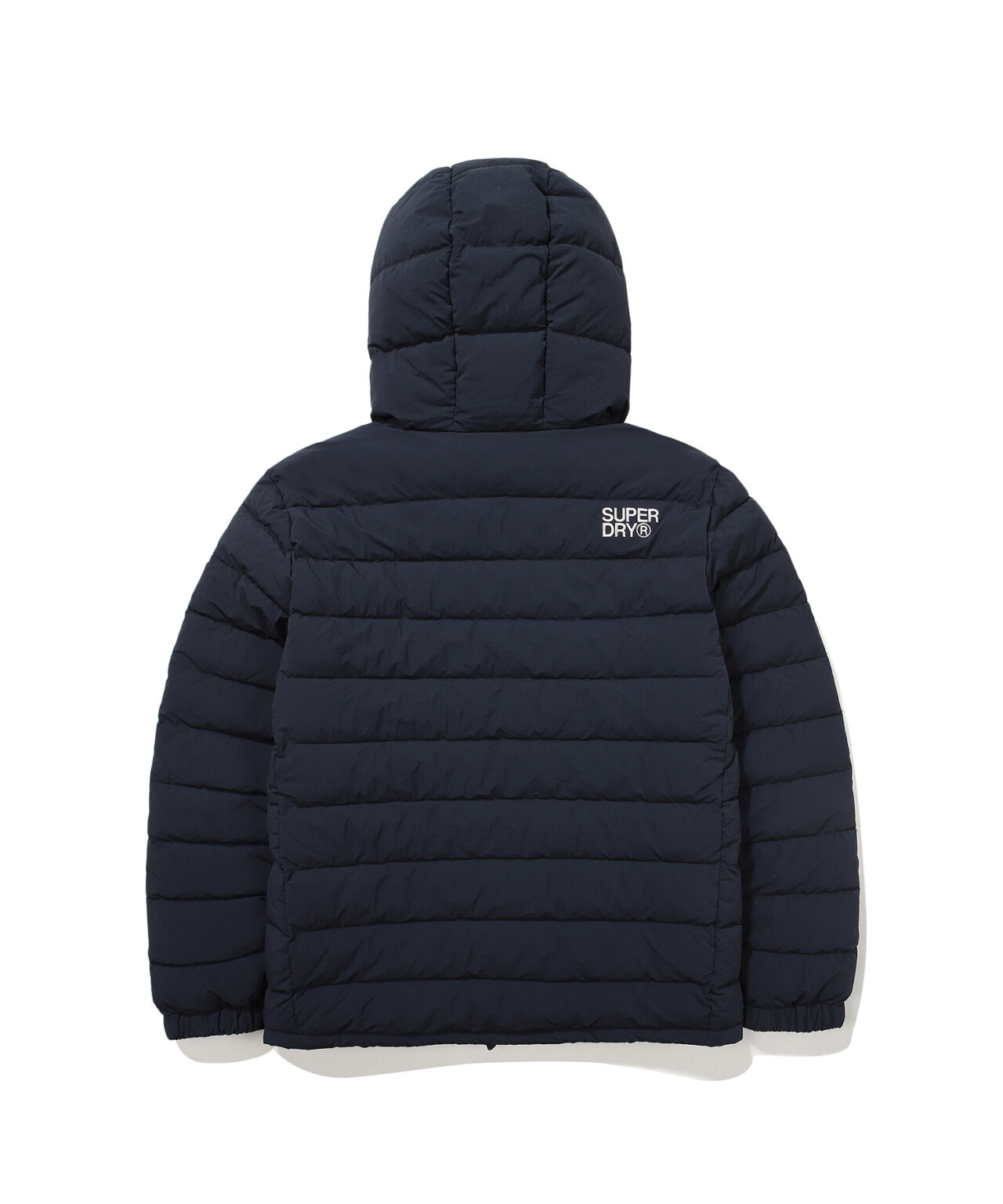 PUFFER HOODED JACKET - NAVY - Superdry