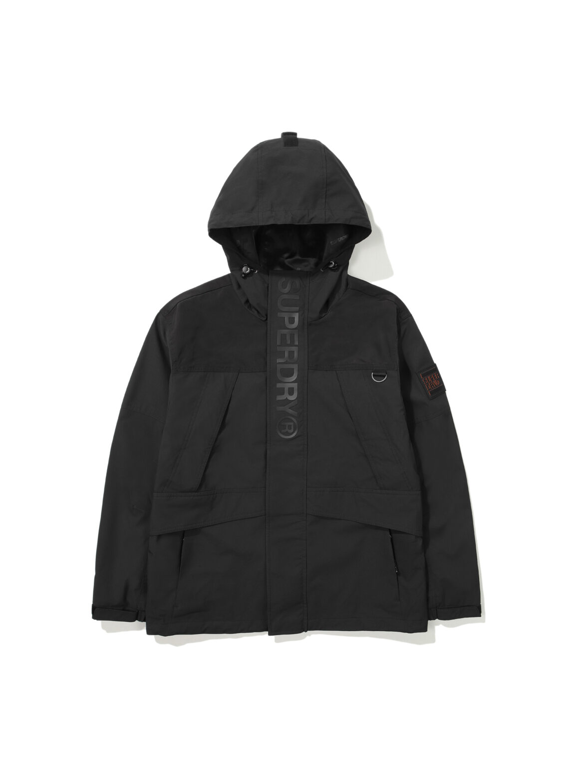SIGNATURE WIND CHEATER JACKET - BLACK - Superdry