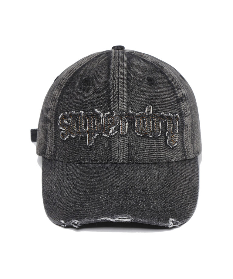 WASHED DENIM CAP - BLACK - Superdry