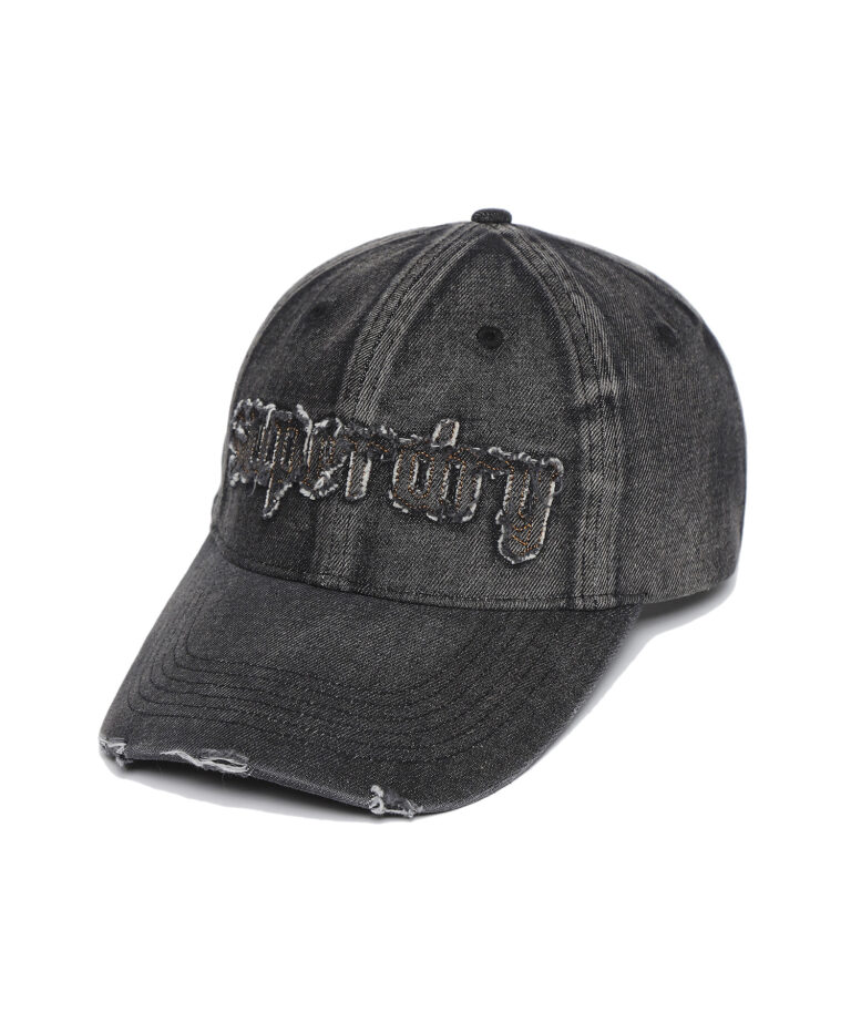 WASHED DENIM CAP - BLACK - Superdry