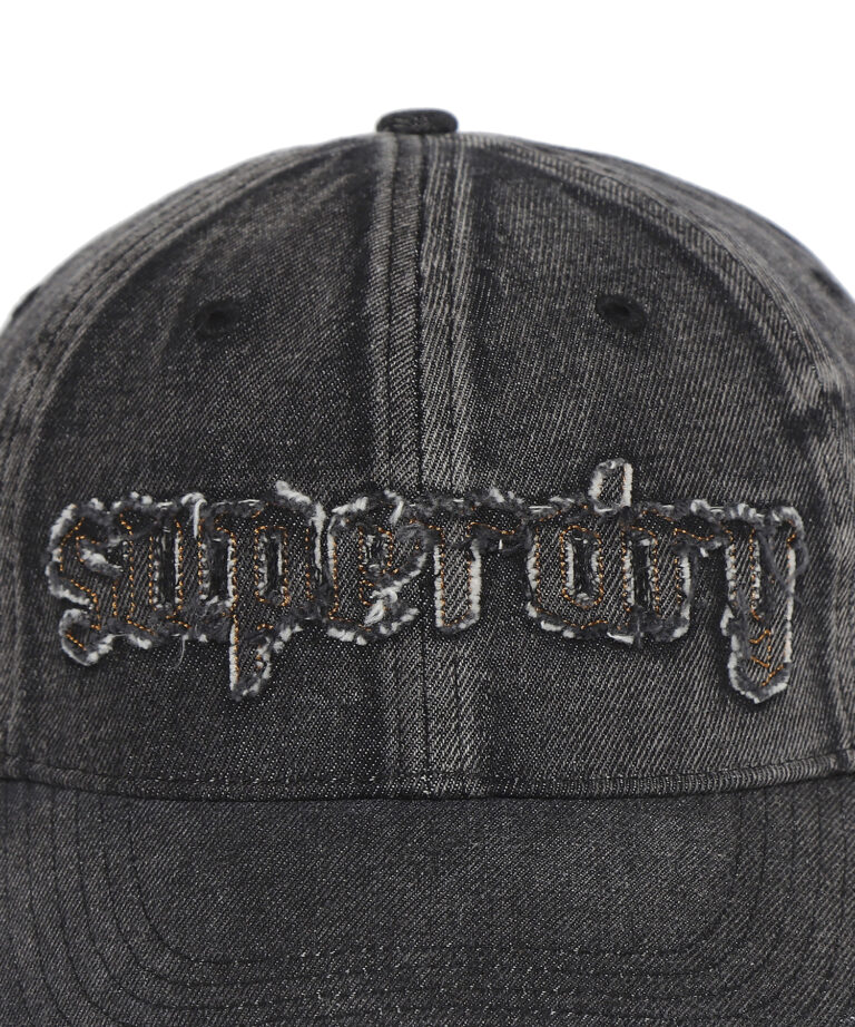 WASHED DENIM CAP - BLACK - Superdry