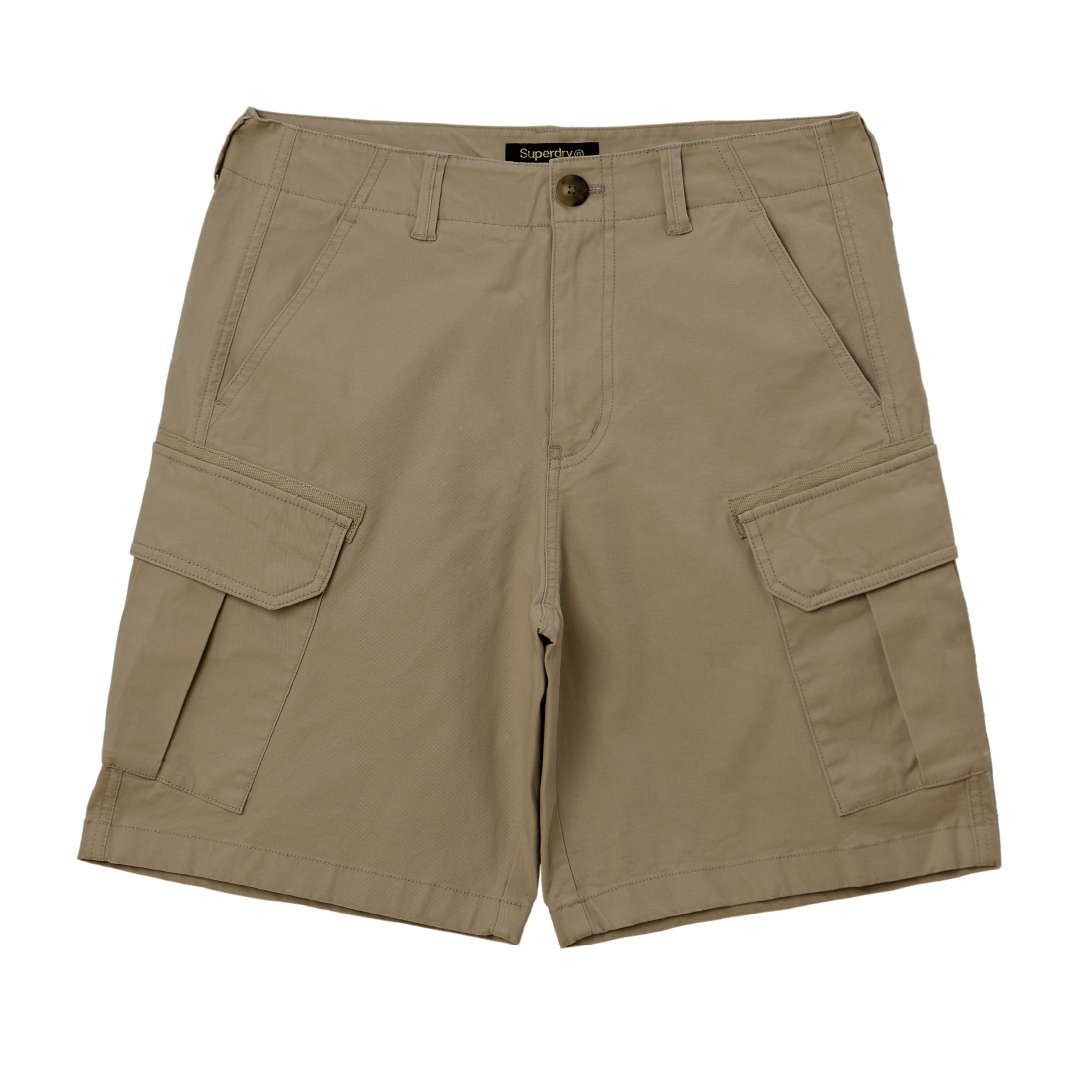 LABEL CARGO COTTON SHORTS - L/BEIGE - Superdry