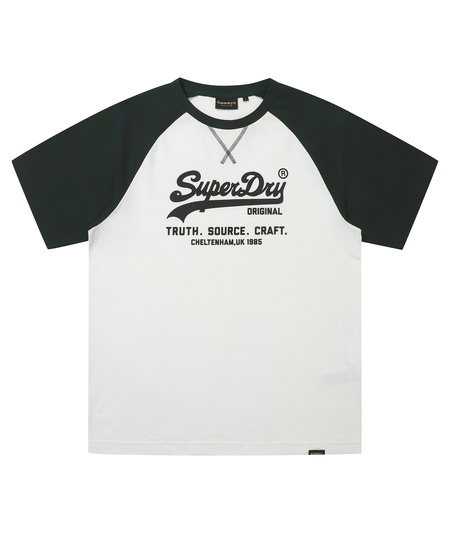 VINTAGE LOGO RAGLAN T-SHIRT - HUNTER - Superdry VINTAGE LOGO RAGLAN T-SHIRT - HUNTER - Superdry