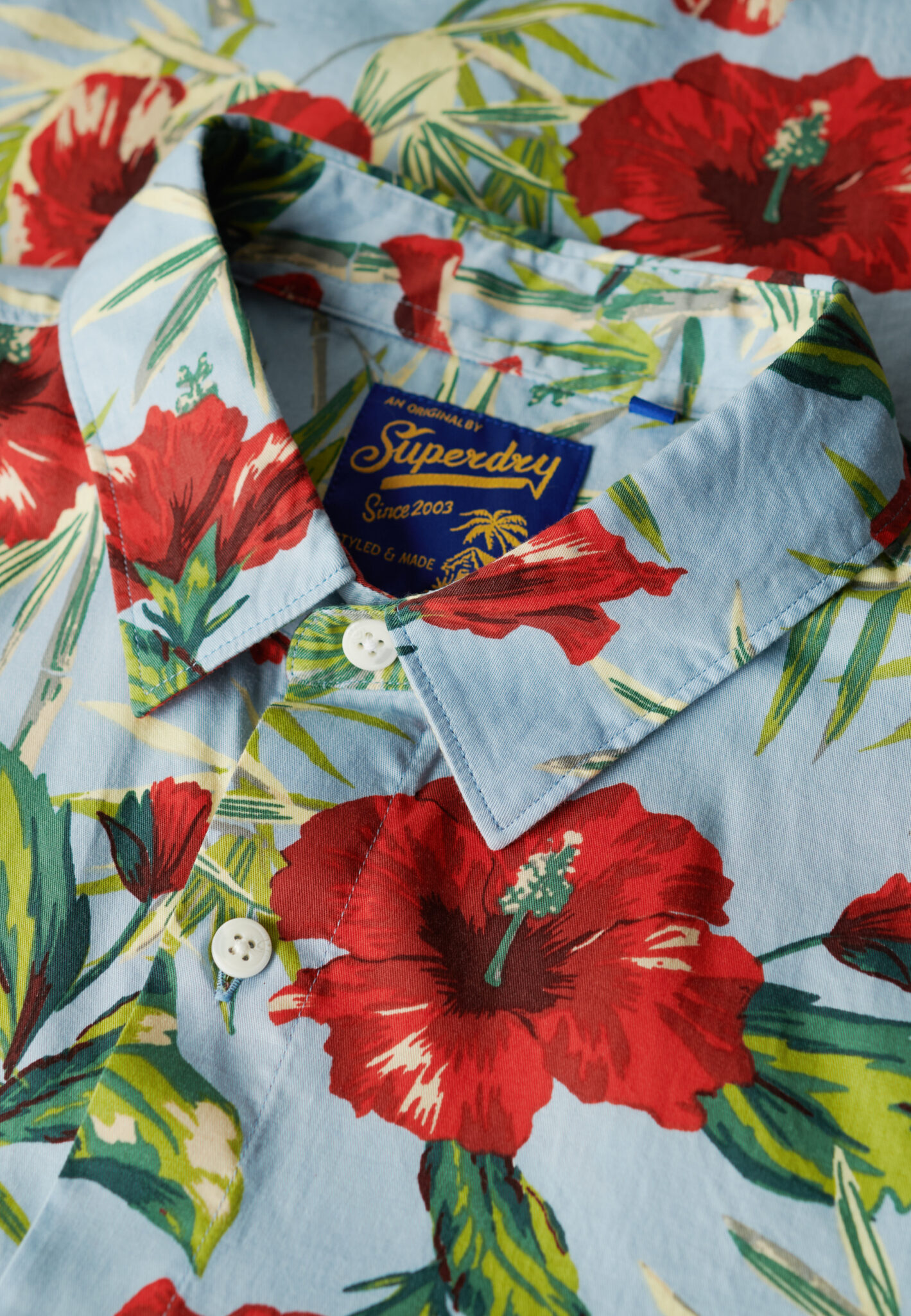 HAWAIIAN PRINT SHIRT - Hawaiian Blue - Superdry