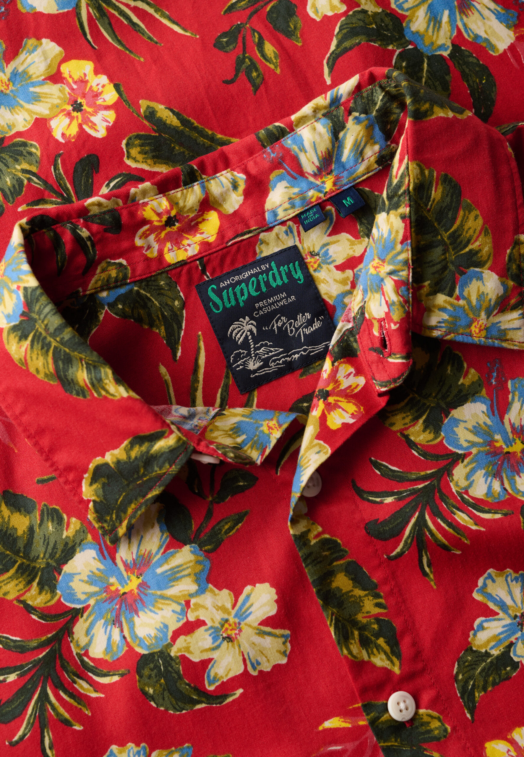 HAWAIIAN PRINT SHIRT - Botanical Red - Superdry
